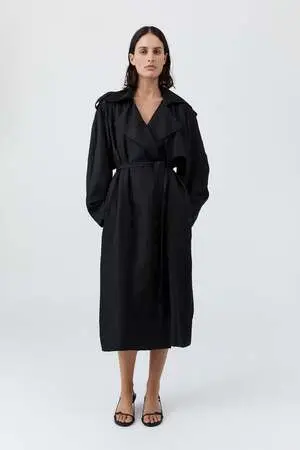 ST AGNI Silk Twill Relaxed Trench