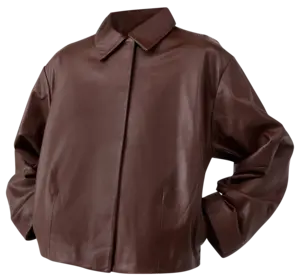 ST. AGNI Cocoon Leather Jacket - Rum