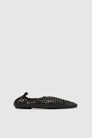 ST. AGNI Perforated Square Toe Flat