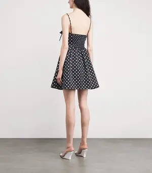 GANNI Satin Polka-dot Mini Dress