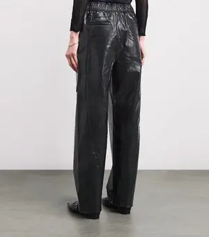 GANNI Recycled Leather-blend Cargo Trousers