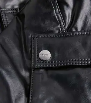 GANNI Recycled Leather-blend Cargo Trousers