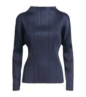 Issey Miyake Mock Neck Blouses