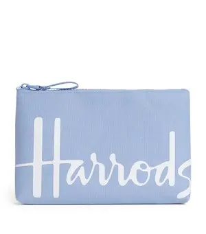 Harrods Cotton Logo Pouch - Blue