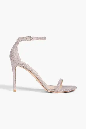STUART WEITZMAN Metallic Woven Sandals