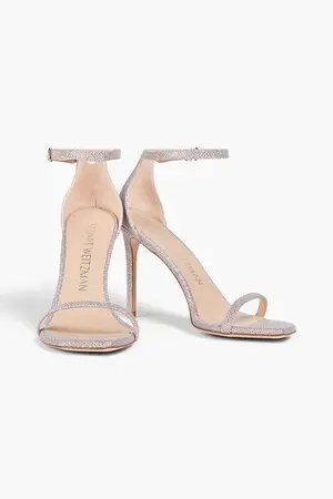 STUART WEITZMAN Metallic Woven Sandals