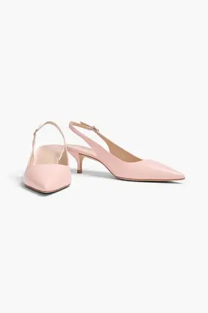 STUART WEITZMAN Leigh 50 Leather Slingback Pumps - Pastel Pink