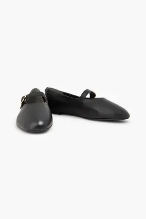 STUART WEITZMAN Kyra Leather Mary Jane Flats