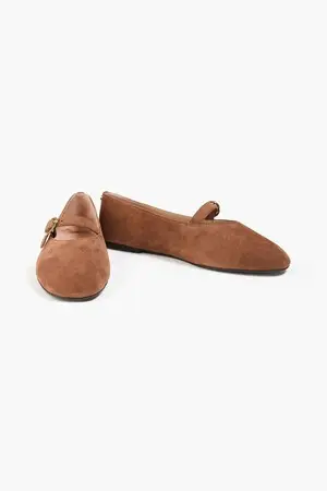 STUART WEITZMAN Kyra Suede Mary Jane Flats