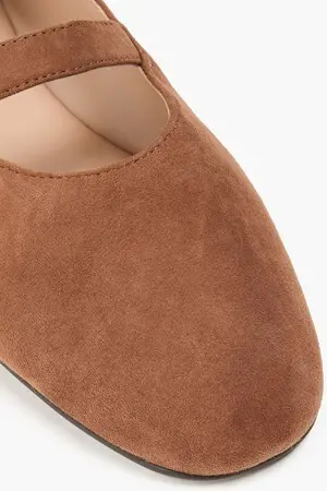 STUART WEITZMAN Kyra Suede Mary Jane Flats
