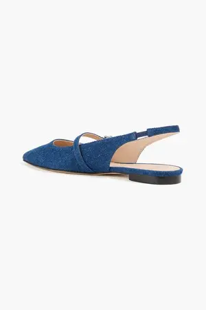 STUART WEITZMAN Aura Denim Slingback Mary Jane Flats
