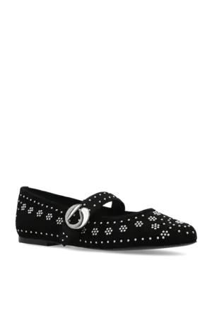Coperni Suede Ballet Flats With Appliqués
