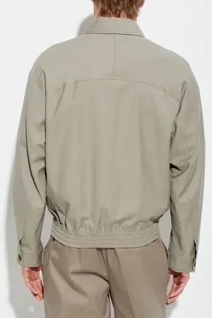 Emporio Armani Wool Jacket With Collar - Grey