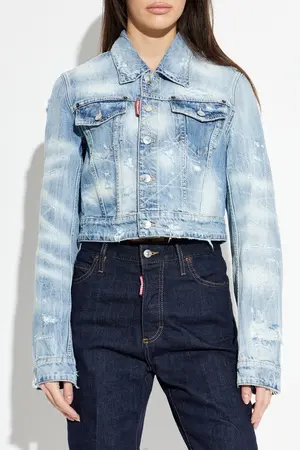 Dsquared2 Vintage-effect Denim Jacket - Blue