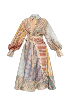 Zimmermann Striped Linen Shirt Dress - Multicolour