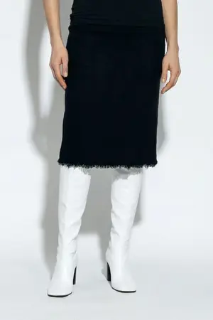 JIL SANDER Below-the-knee Skirt With Raw-cut Hem