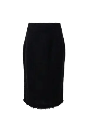 JIL SANDER Skirt With Raw-cut Hem - Black