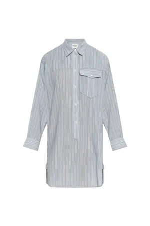MARANT ETOILE Loriane Shirt Dress - Light Blue