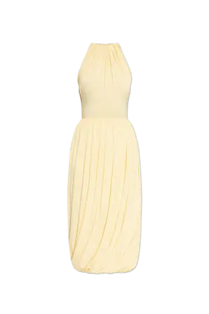 Alaïa Draped Midi Dress - Yellow