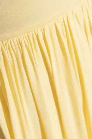 Alaïa Draped Midi Dress - Yellow