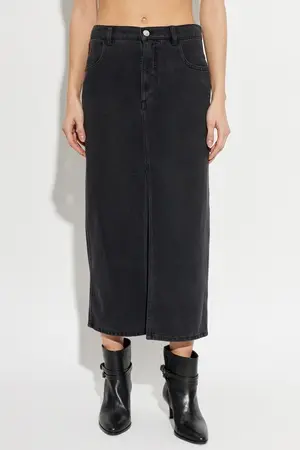 Isabel Marant Étoile Faharia Denim Midi Skirt - Black