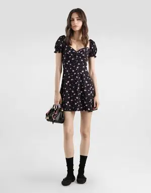 Dolce & Gabbana Carnations-print Mini Dress