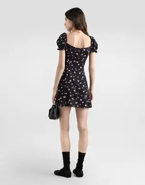 Dolce & Gabbana Carnations-print Mini Dress