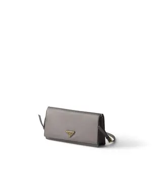 Prada Satin Mini Shoulder Bag - Grey