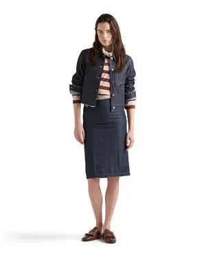 Prada Denim Pencil Skirt - Blue