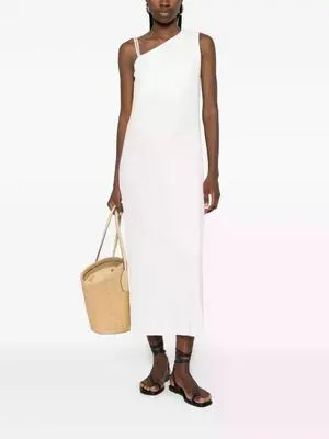 PANICALE One-shoulder Chain-embellished Midi Dress - Neutrals
