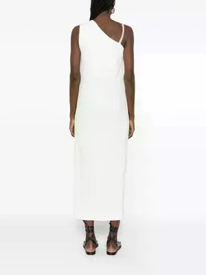 PANICALE One-shoulder Chain-embellished Midi Dress - Neutrals