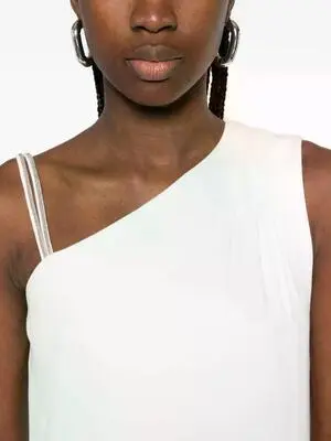 PANICALE One-shoulder Chain-embellished Midi Dress - Neutrals