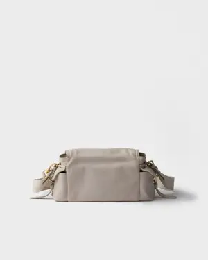 Prada Explore Medium Nappa Leather Shoulder Bag - Chalk White