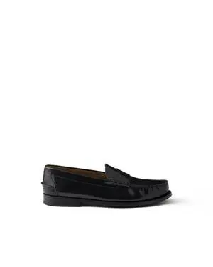 Prada Brushed Leather Loafers