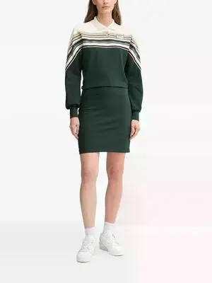 Lacoste Striped Collared Midi Dress