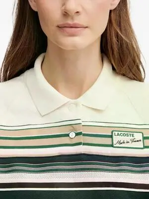 Lacoste Striped Collared Midi Dress