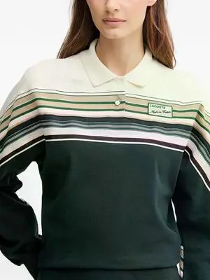 Lacoste Striped Collared Midi Dress