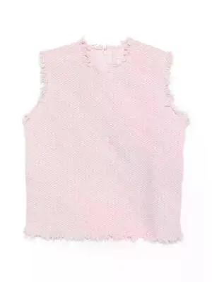 JIL SANDER Frayed Sleeveless Top