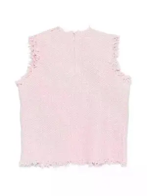 JIL SANDER Frayed Sleeveless Top