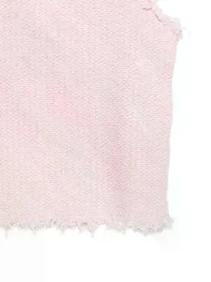 JIL SANDER Frayed Sleeveless Top