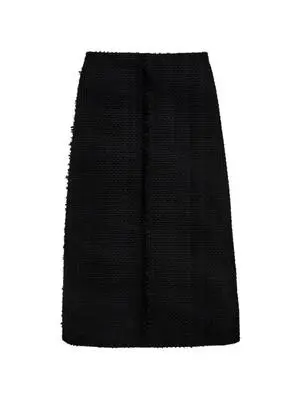 FERRAGAMO Frayed Midi Skirt