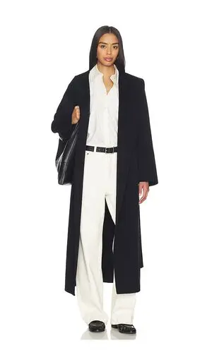 RÓHE Signature Double-faced Scarf Coat - Navy