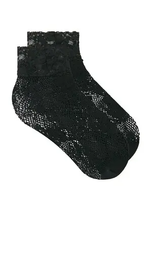 LOVERS AND FRIENDS Elsie Lace Sock - Black