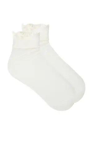 LOVERS AND FRIENDS Millie Sheer Ankle Socks - White