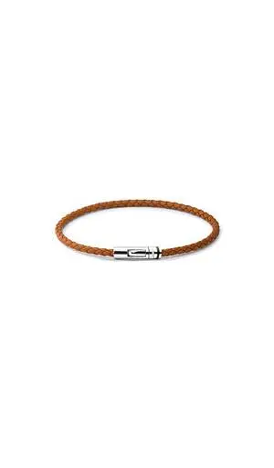 Miansai Juno Braided Leather Bracelet - Cognac