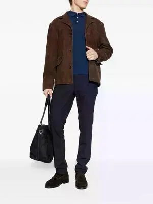 Eleventy Buttoned Long-sleeved Polo Shirt