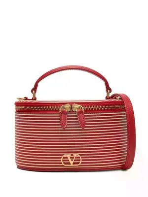 Valentino Garavani Striped Logo Vanity Bag - Red