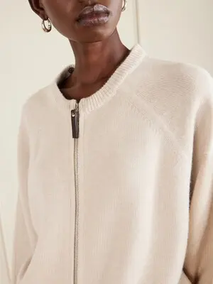 Brandon Maxwell Conrad Leather-trimmed Recycled Cashmere Jacket