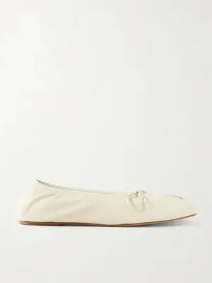 Magda Butrym Bow-detailed Leather Ballet Flats