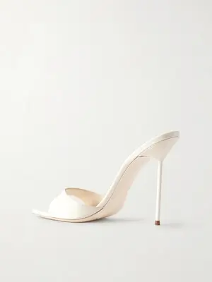 Paris Texas Lidia 105 Patent-leather Mules - Neutrals